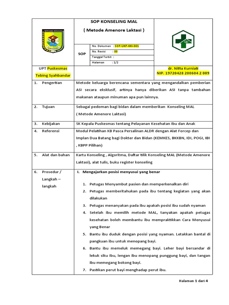 Sop Konseling Mal | PDF