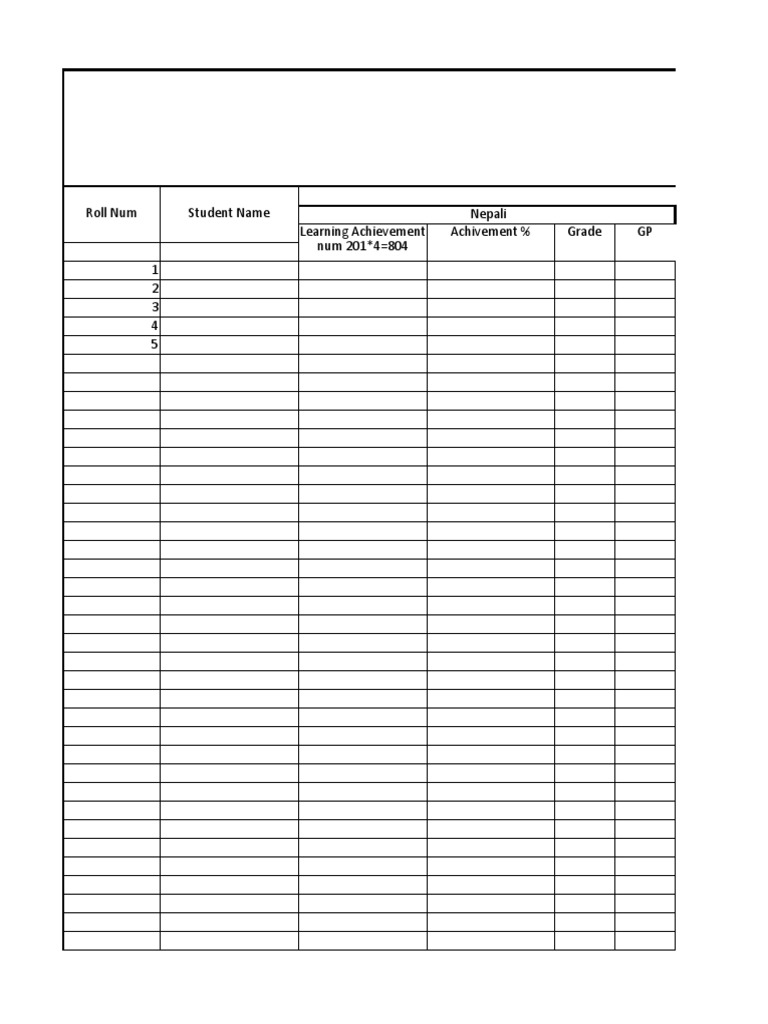 Students Achivement Form | PDF