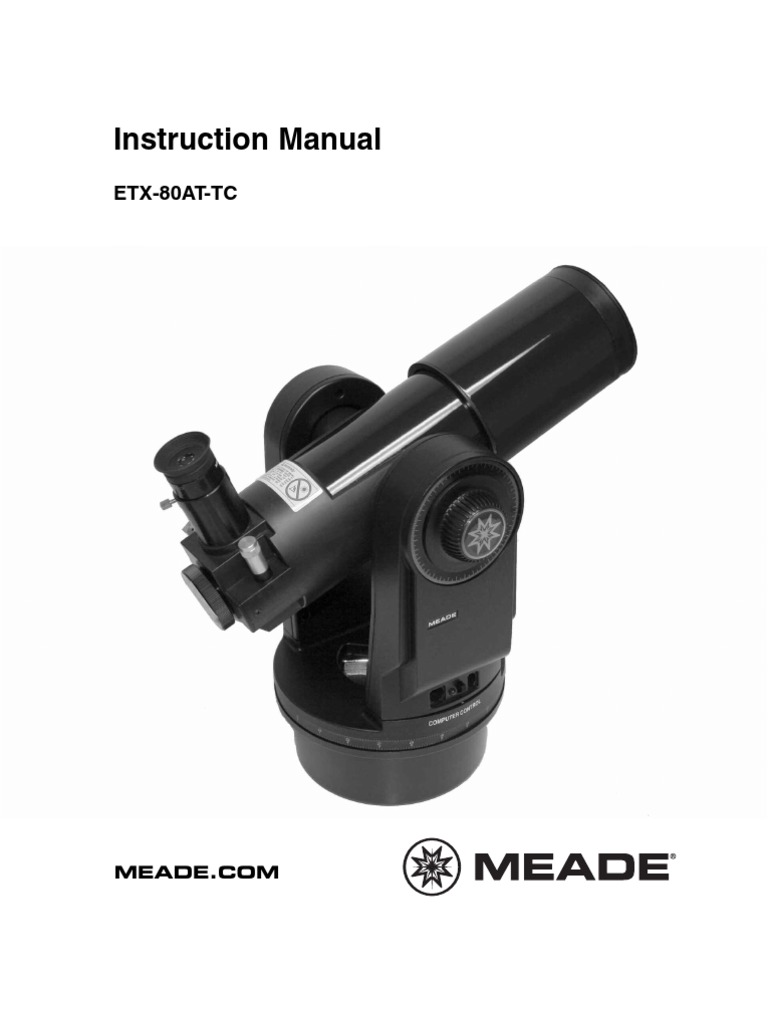Meade Etx 80at TC | Download Free PDF | Tripod (Photography) | Saturn