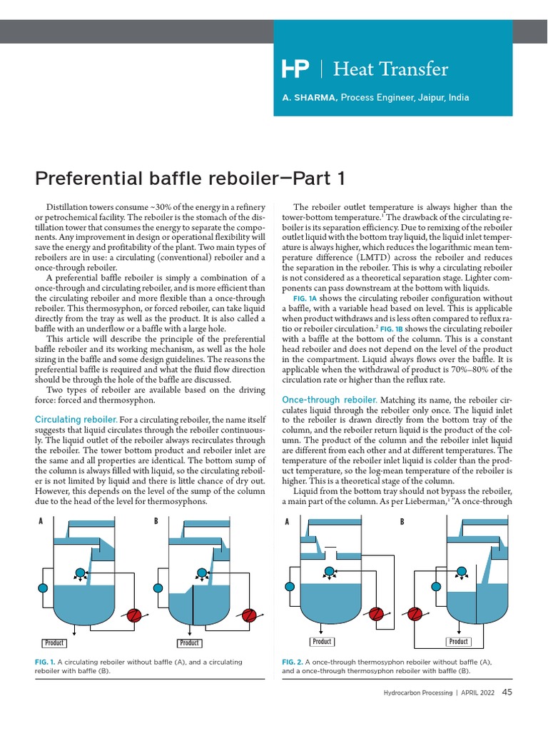 Preferential Baffle Reboiler Part 1 | PDF | Distillation | Chemistry