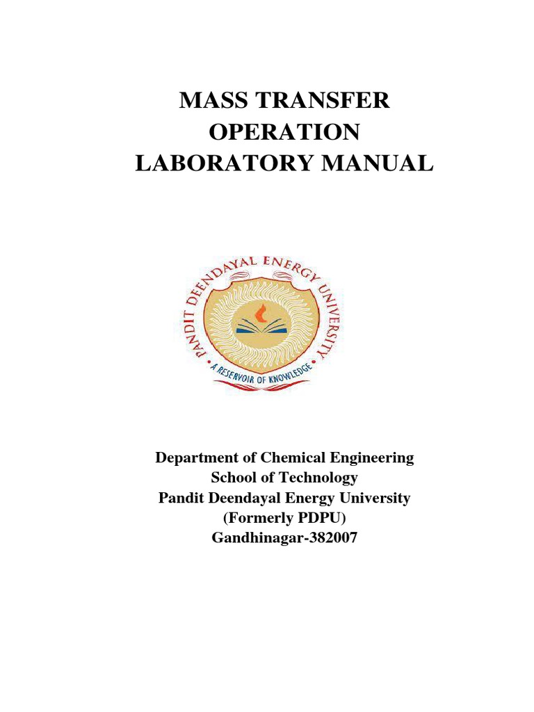 Mass Transfer Lab Manual | PDF | Adsorption | Crystallization