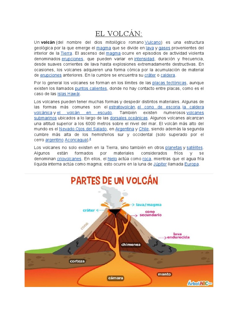 Tipos y Predicción de Erupciones Volcánicas | PDF | Volcán | Tipos de ...