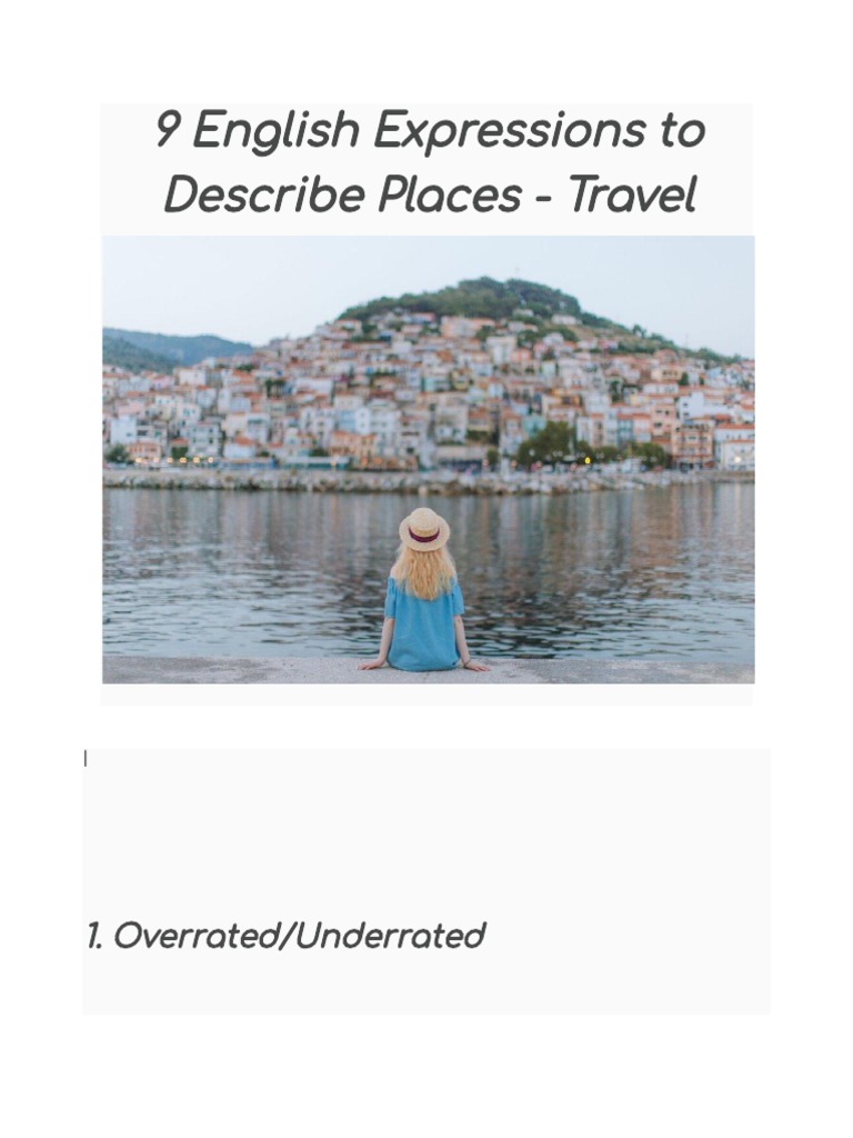 9 English Expressions To Describe Places - Travel | PDF