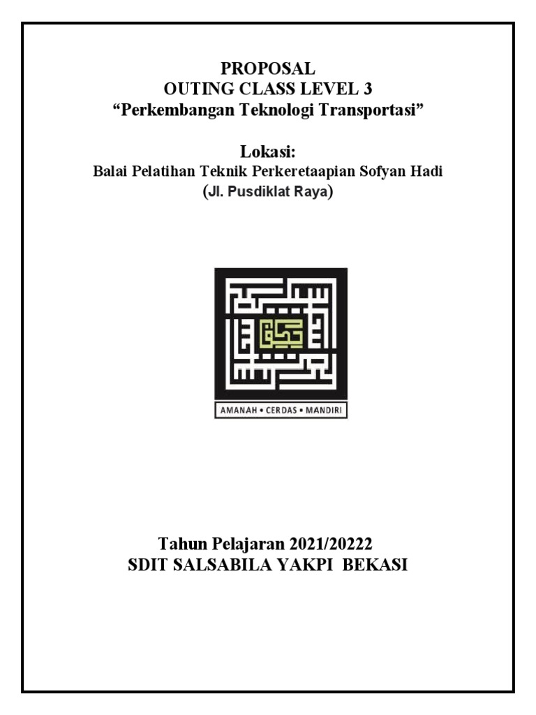 2223 PROPOSAL OUTING CLASS LEVEL 3 (Pandemi) | PDF