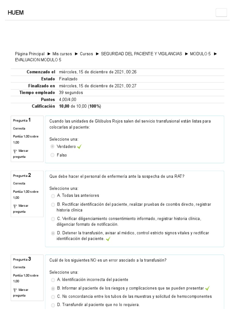 Evaluacion Modulo 5 | PDF | Especialidades Medicas | Medicina CLINICA