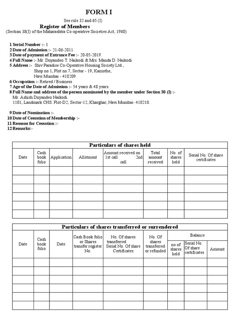 I Form Register | PDF | Money | Business