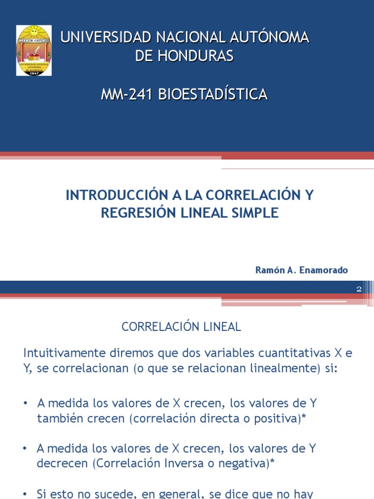 Correlacion y Regresion Lineal Simple | PDF | Análisis de regresión | Regresión lineal