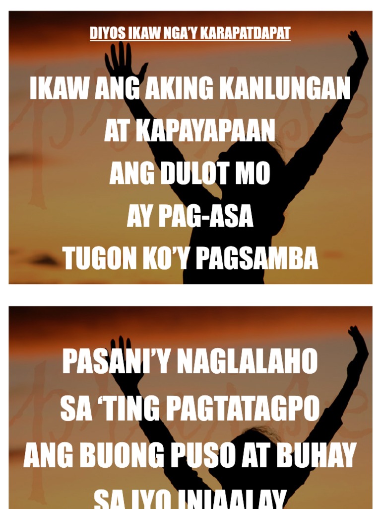 Diyos Ikaw Nga'y Karapatdapat | PDF