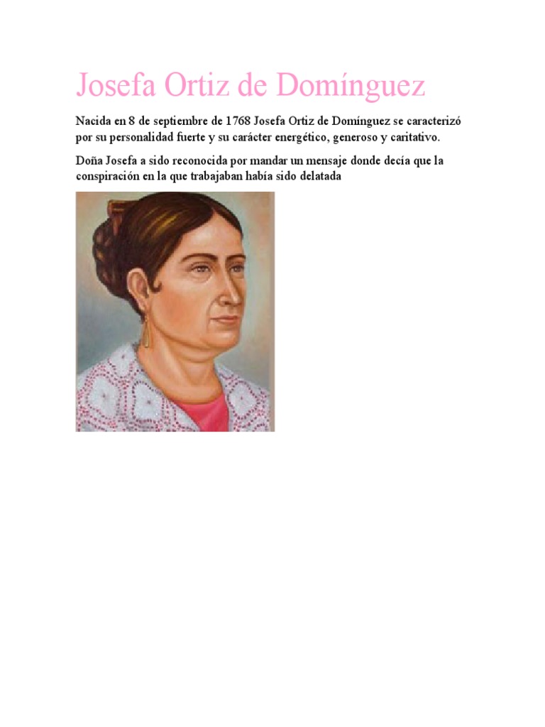 Josefa Ortiz: Heroína de la Independencia | PDF | Historia | Religión y ...