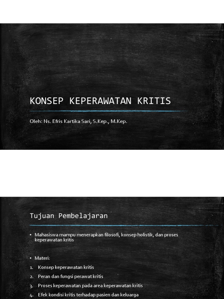 Konsep Keperawatan Kritis | PDF | Pengembangan Diri | Sains & Matematika