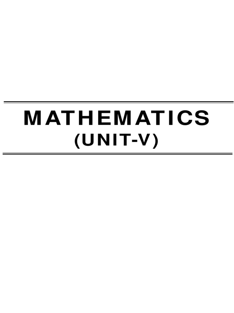 Unit - 5 Mathematics | PDF | Zero Of A Function | Tangent