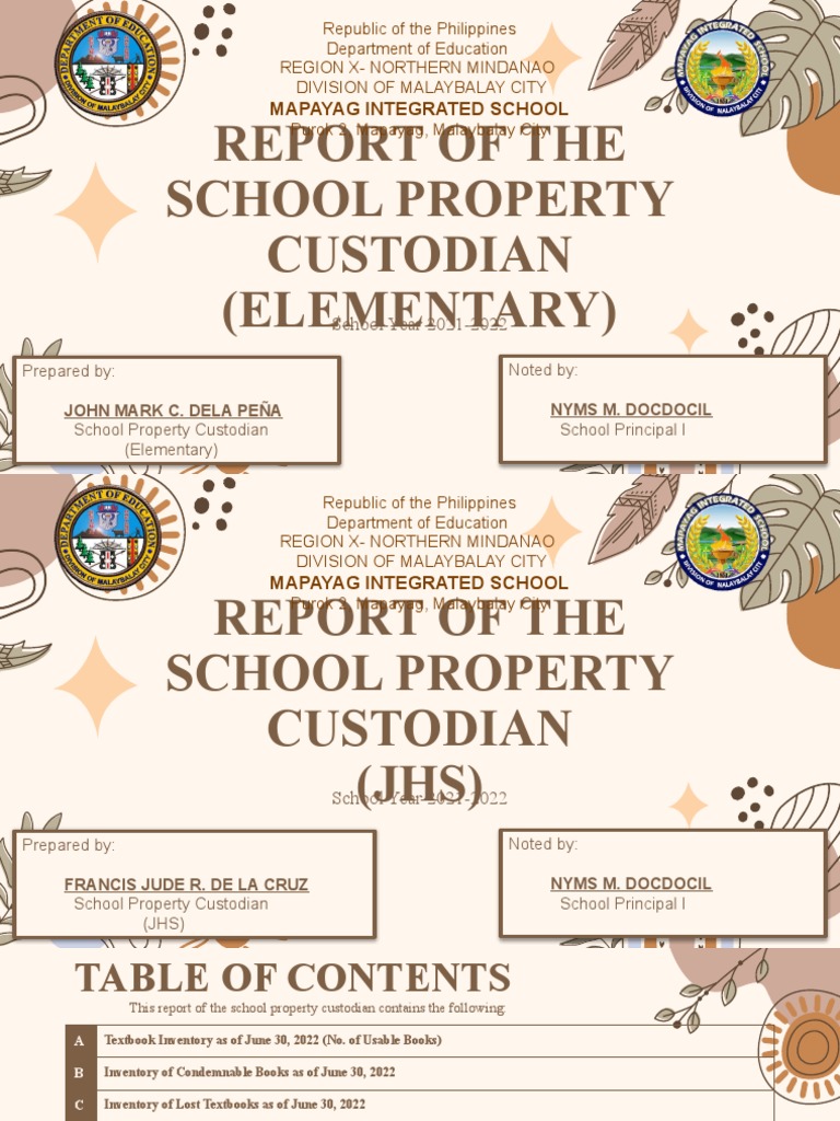 Property Custodian Cover | PDF