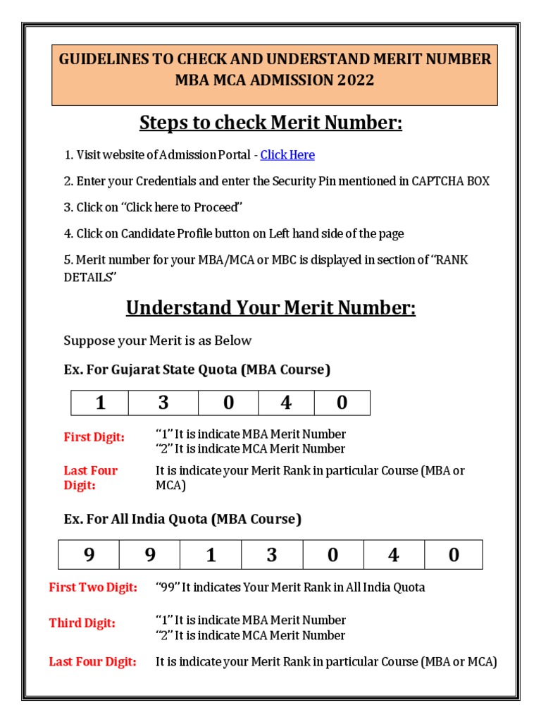 Guidelines To Check and Understand Merit Number1659689831 | PDF