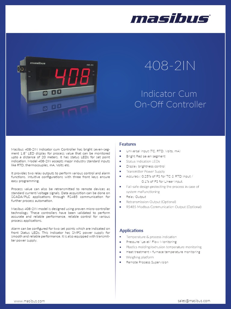 408 2in R2F 0516 | PDF | Power Supply | Analog To Digital Converter