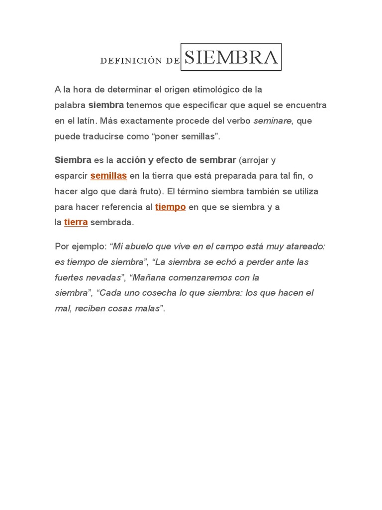 Ficha de Trabajo de La Siembra | PDF | Siembra | Agricultura