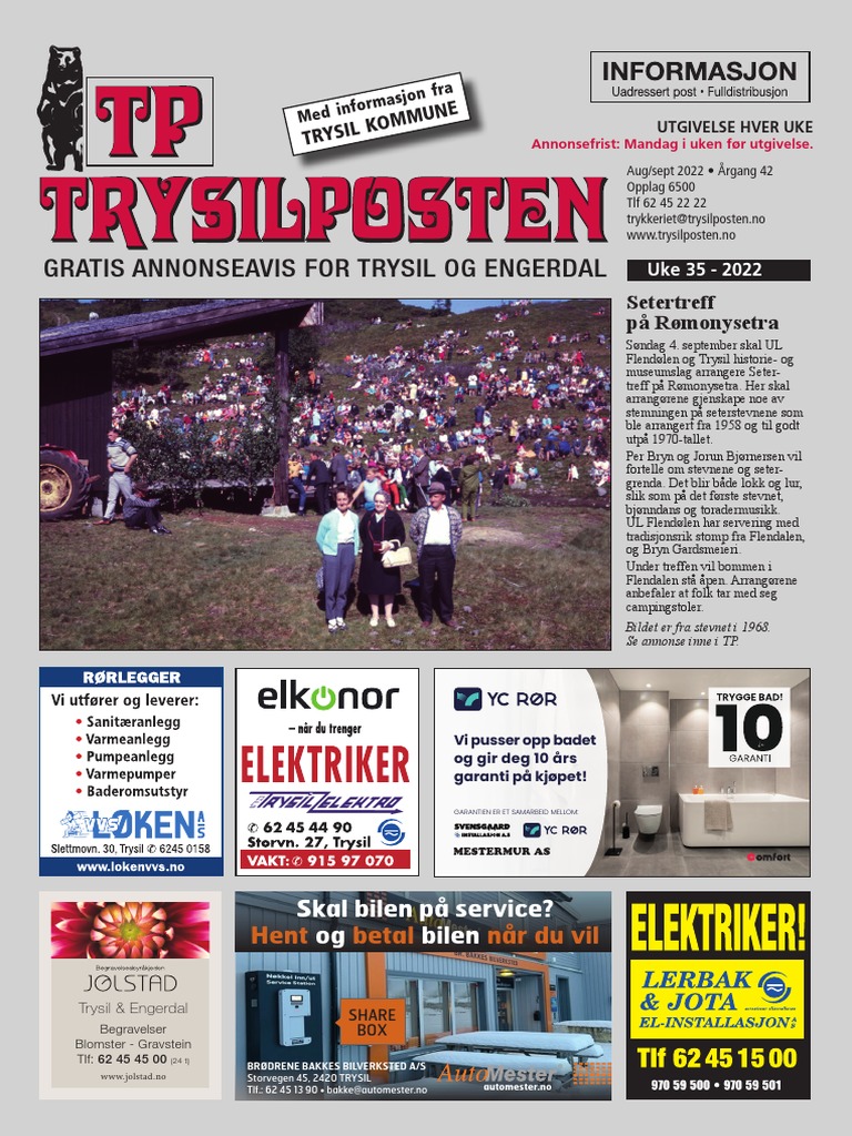 Trysilposten.2022.Uke 35 | PDF