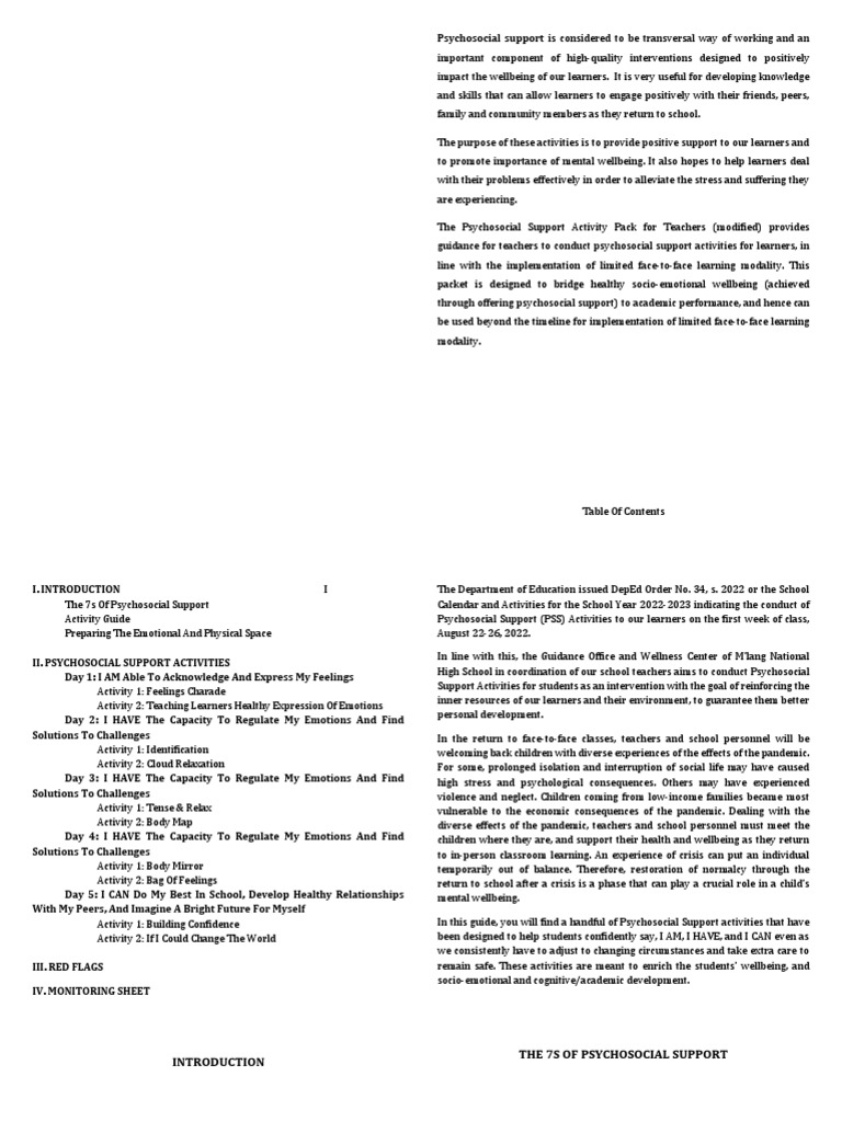 Psych Support Module Autosaved | PDF | Self Esteem | Feeling