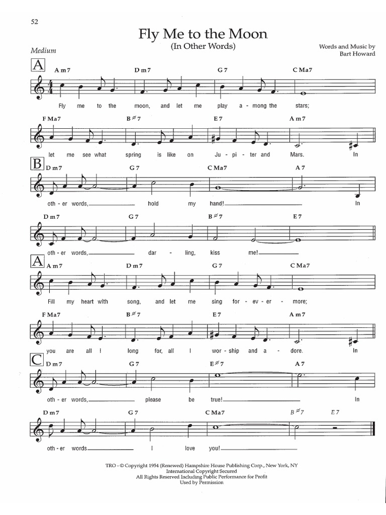 Fly Me To The Moon Real Book | PDF