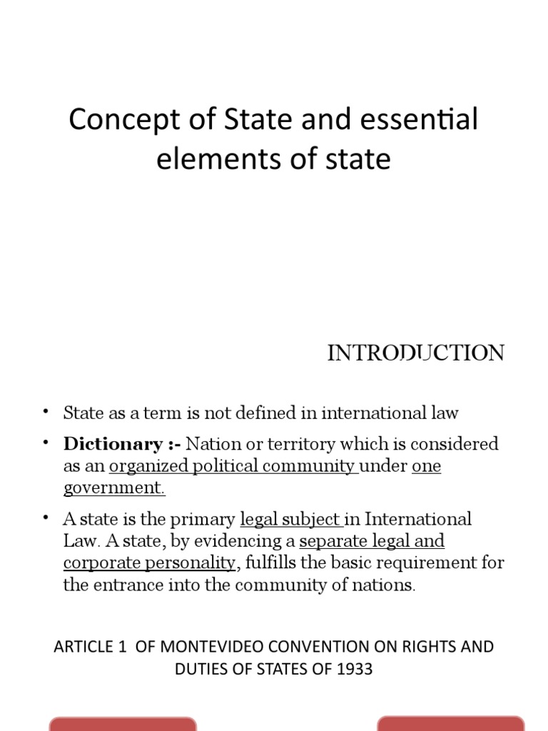 Elements of State Explained | PDF | Sovereignty | U.S. State