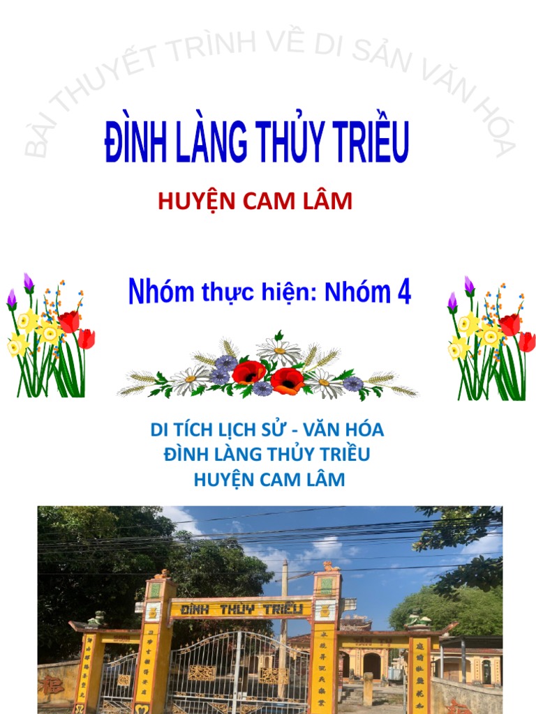 Bài Thuyết Trình Dsvh Đình Thủy Triều | PDF
