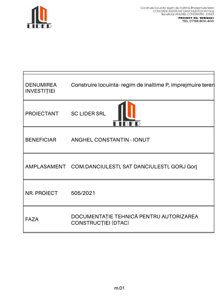 Construire Locuinta - Parte Scrisa | PDF