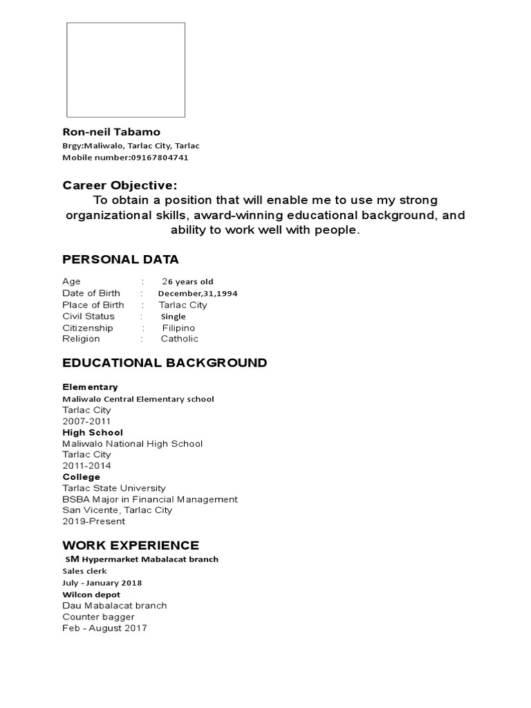 Ron Resume | PDF | Social Science | Wellness