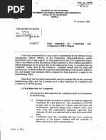 Guidelines For Final Inspection and Acceptance of DPWH Projects | PDF