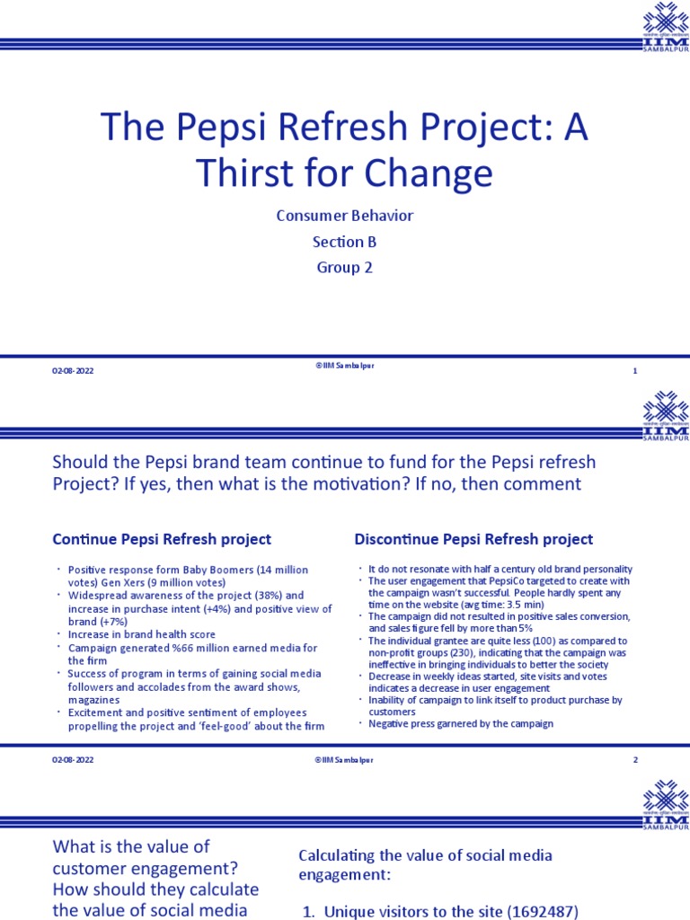 Pepsi Refresh | PDF | Pepsi Co | Brand