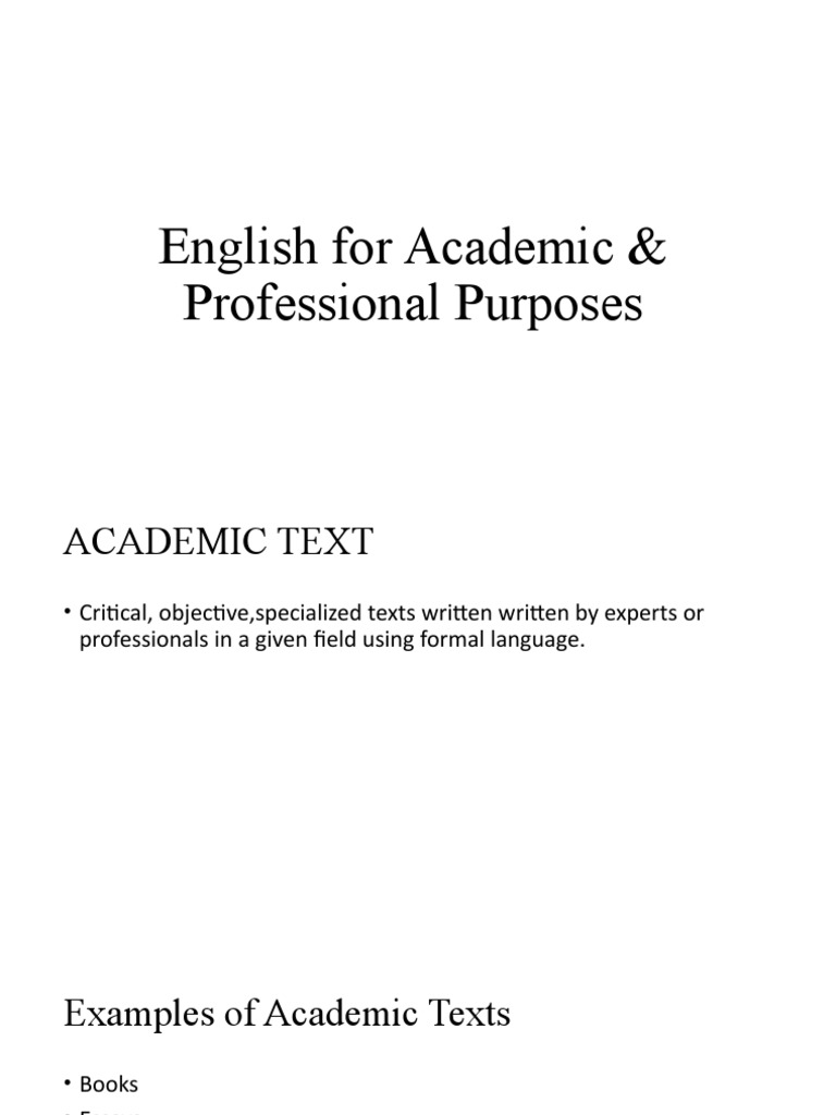 English For Academic & Professional Purposes | PDF | Thesis | English ...