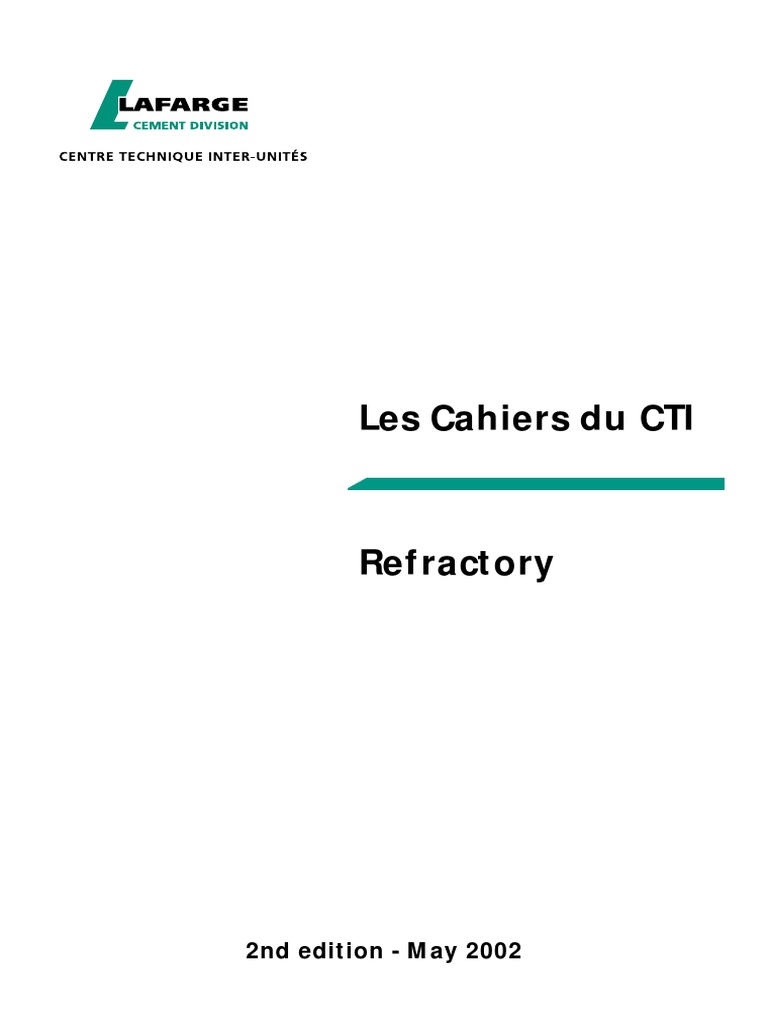 CTI Refractory Document | PDF | Refractory | Porosity