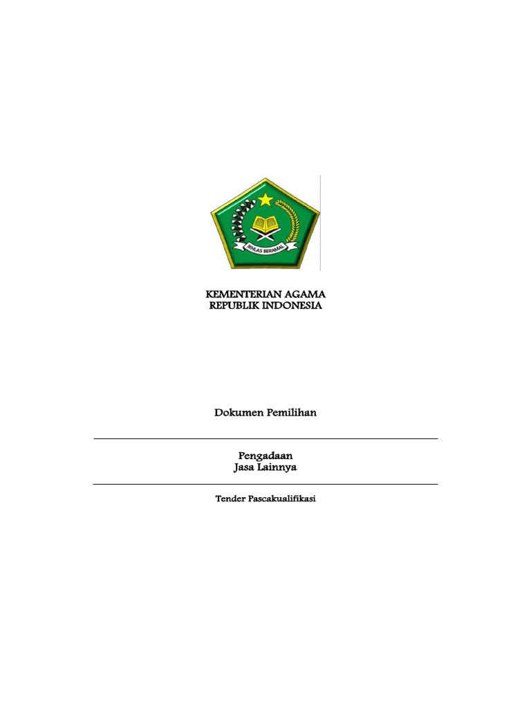 Dokumen Pemilihan Pengadaan Jasa Lainnya Jas Almamater UIN Bandung | PDF