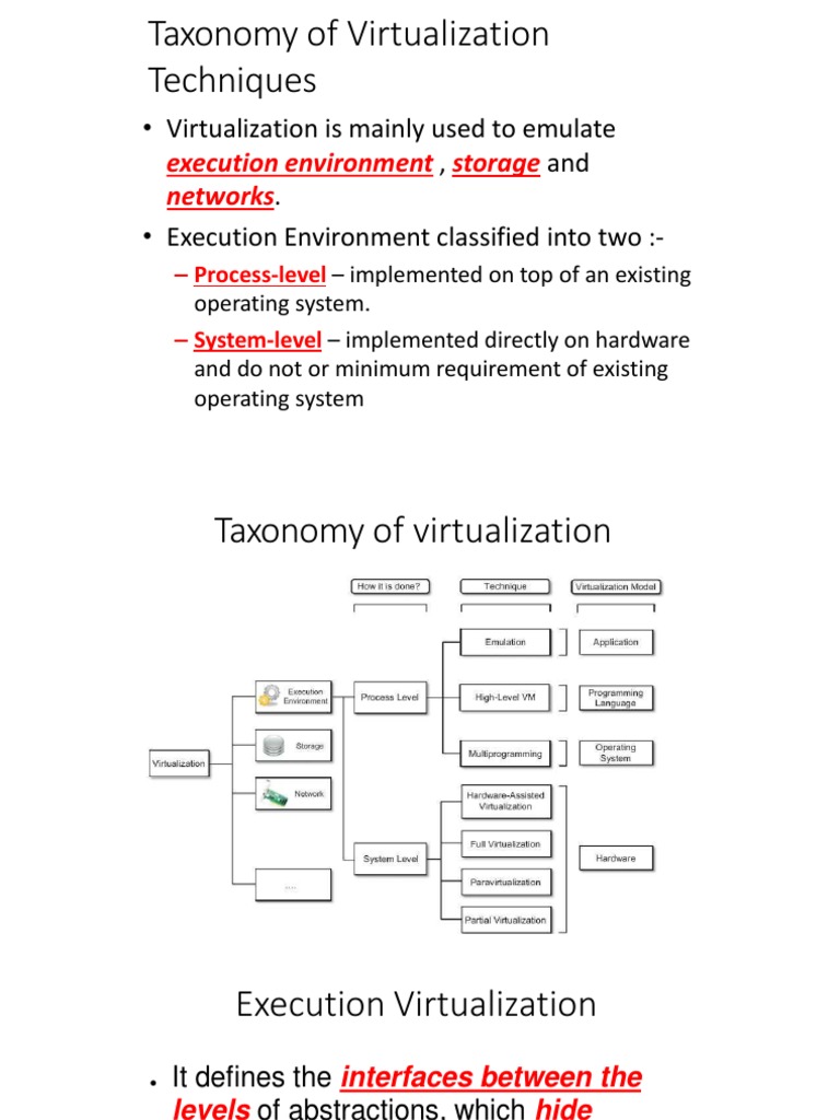 15-Session Taxonomy of Virtualization Techniques | PDF | Operating System | Virtualization