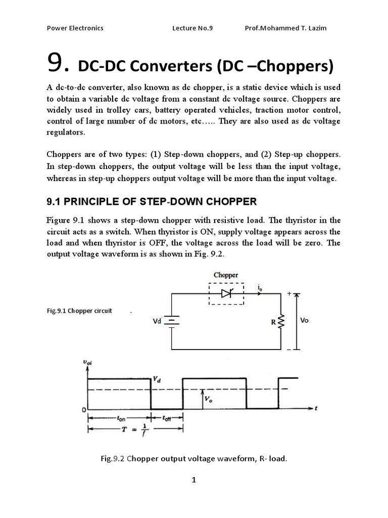 Pe Lecture No 9 Pdf Power Electronics Electric Motor