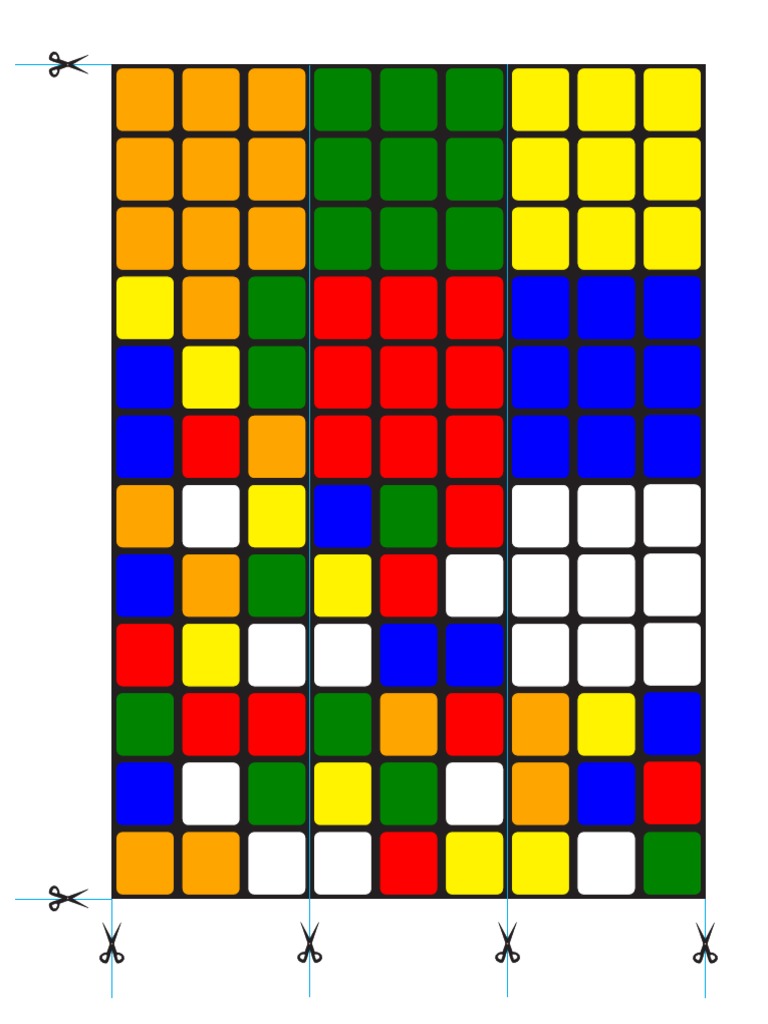 Paper Rubik Cube Puzzle Template 1 | PDF