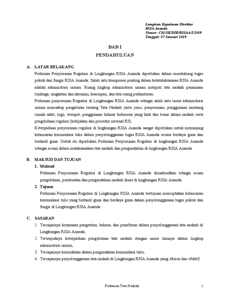 C01 Lampiran Pedoman Penyusunan Regulasi (Tata Naskah) 2 | PDF