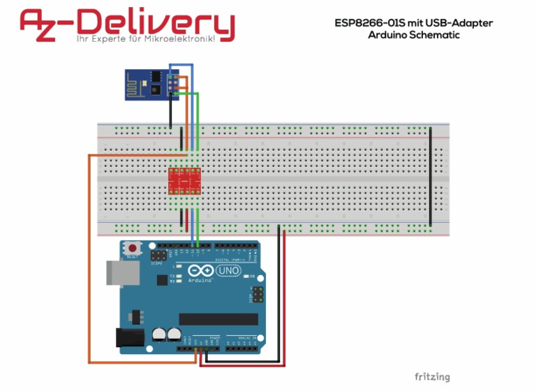 ESP8266-01S Mit USB-Adapter Arduino Schematic | PDF