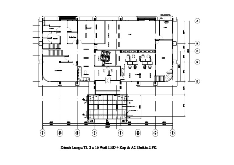 Denah Lampu TL & AC 2 PK Gedung Exxor | PDF