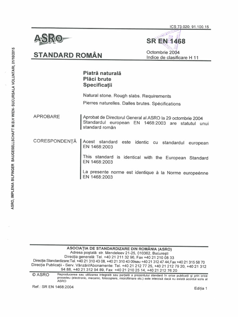 SR en 1468 - Ro | PDF