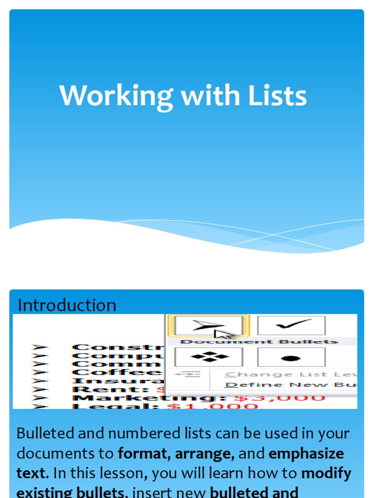A Guide to Working with Lists in Microsoft Word: Formatting, Styles ... A Guide to Working with Lists in Microsoft Word: Formatting, Styles ...