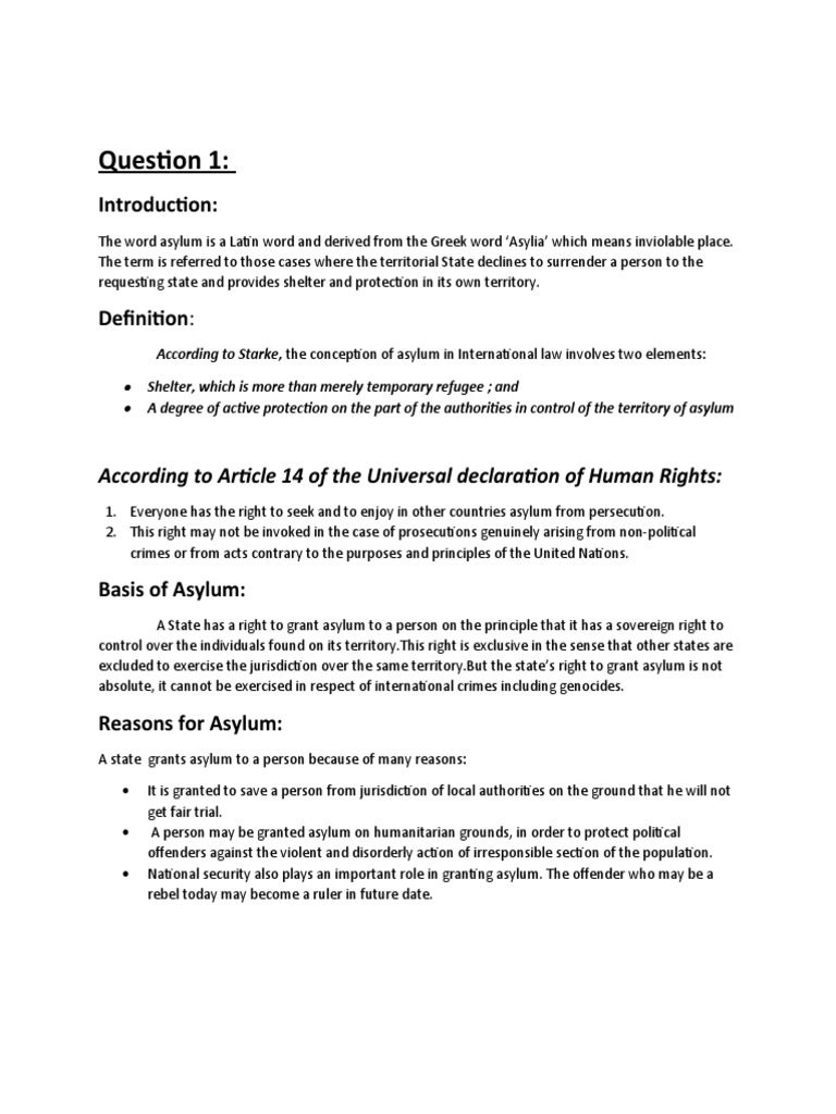 Asylum | PDF | Refugee | Crime & Violence