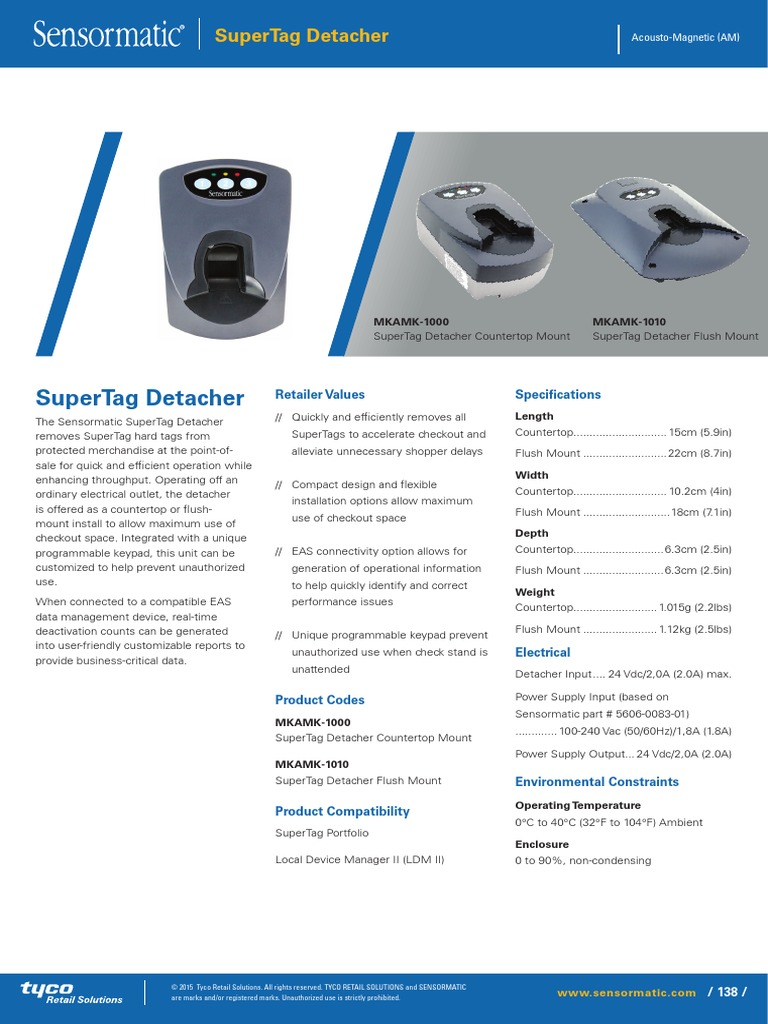 A4 SuperTag Detacher | PDF | Point Of Sale | Electrical Engineering