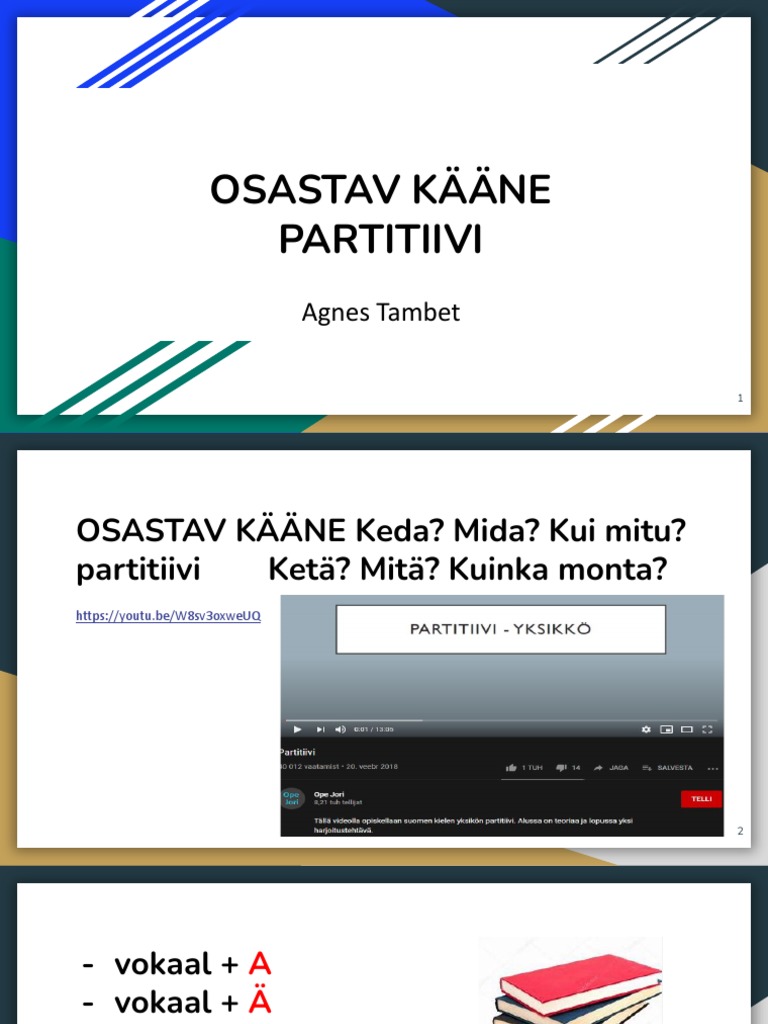 Osastav Kääne - Partitiivi | PDF
