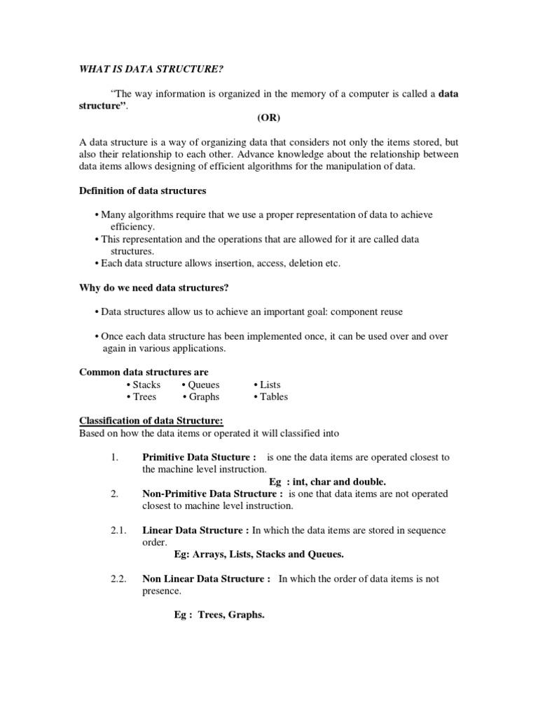 What Is Data Structure Pdf Queue Abstract Data Type Matrix Mathematics
