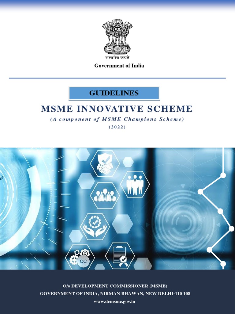 MSME Innovative Scheme Guidelines | PDF | Intellectual Property | Innovation