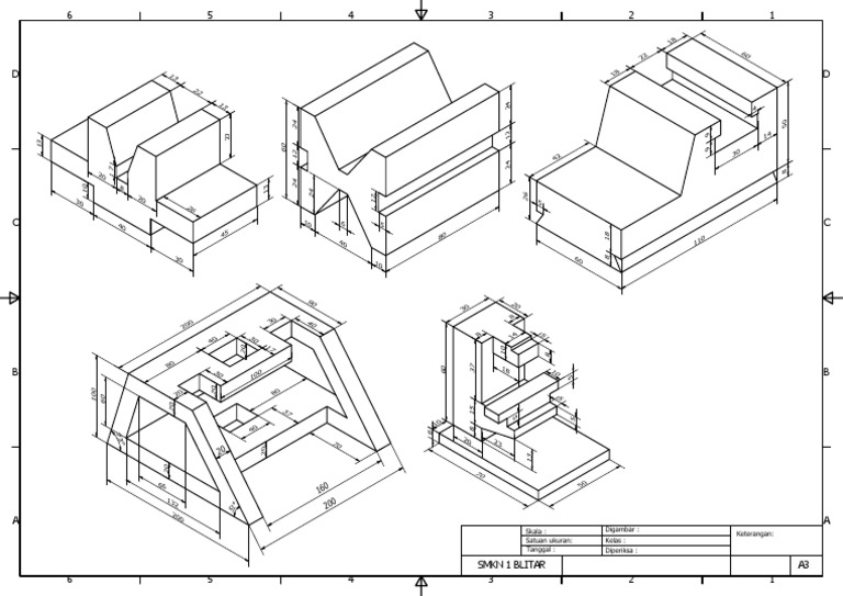 Tugas PROYEKSI ISOMETRI 2 | PDF