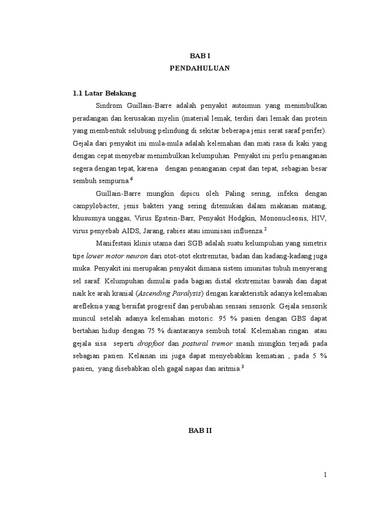 Laporan Kasus GBS | PDF