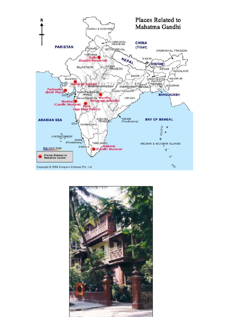 Gandhi's Key Locations in India | PDF