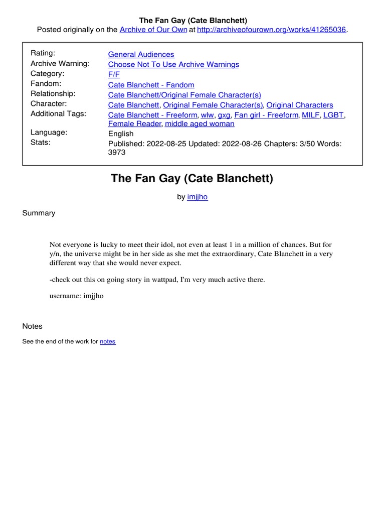 The Fan Gay Cate | PDF