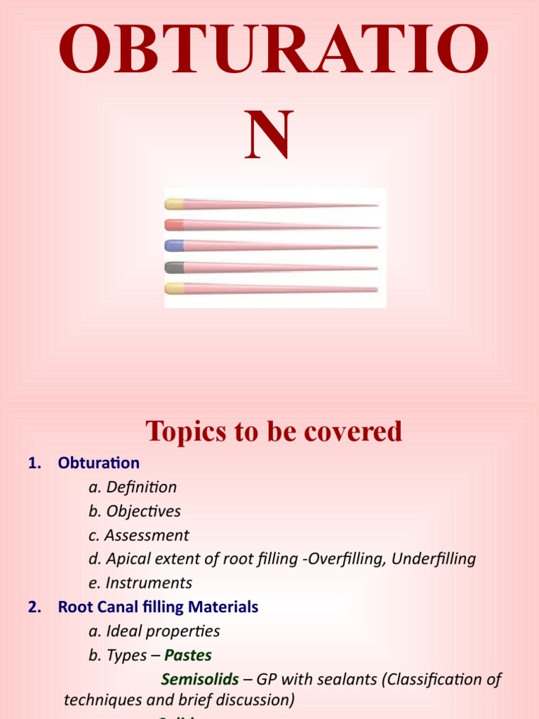 Obturation | PDF | Materials