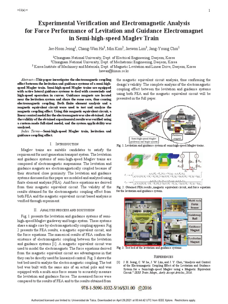 Experimental Verification and Electromagnetic Analysis For Force ...